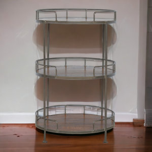 Artisan Furniture Crispin Industrial Round Butler Tray Table | Wayfair