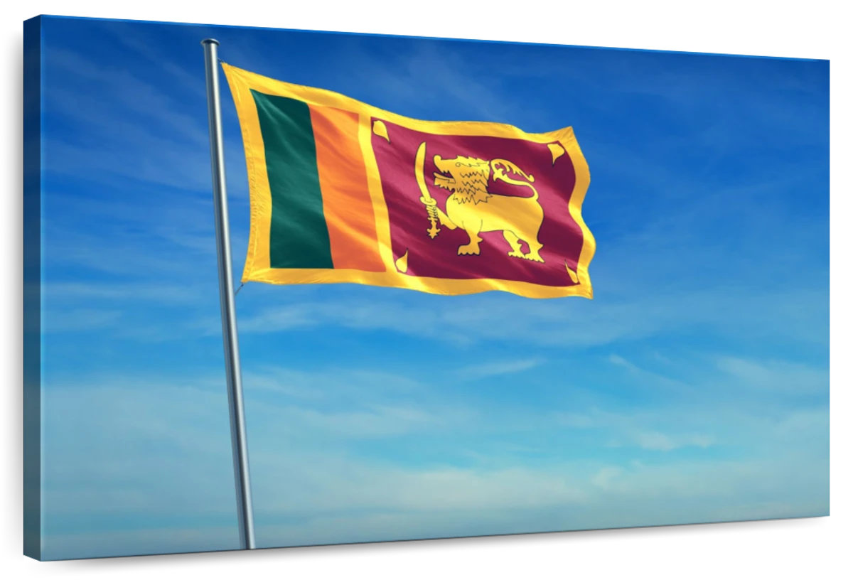 Ebern Designs Borges Hoisted Sri Lanka Flag | Wayfair