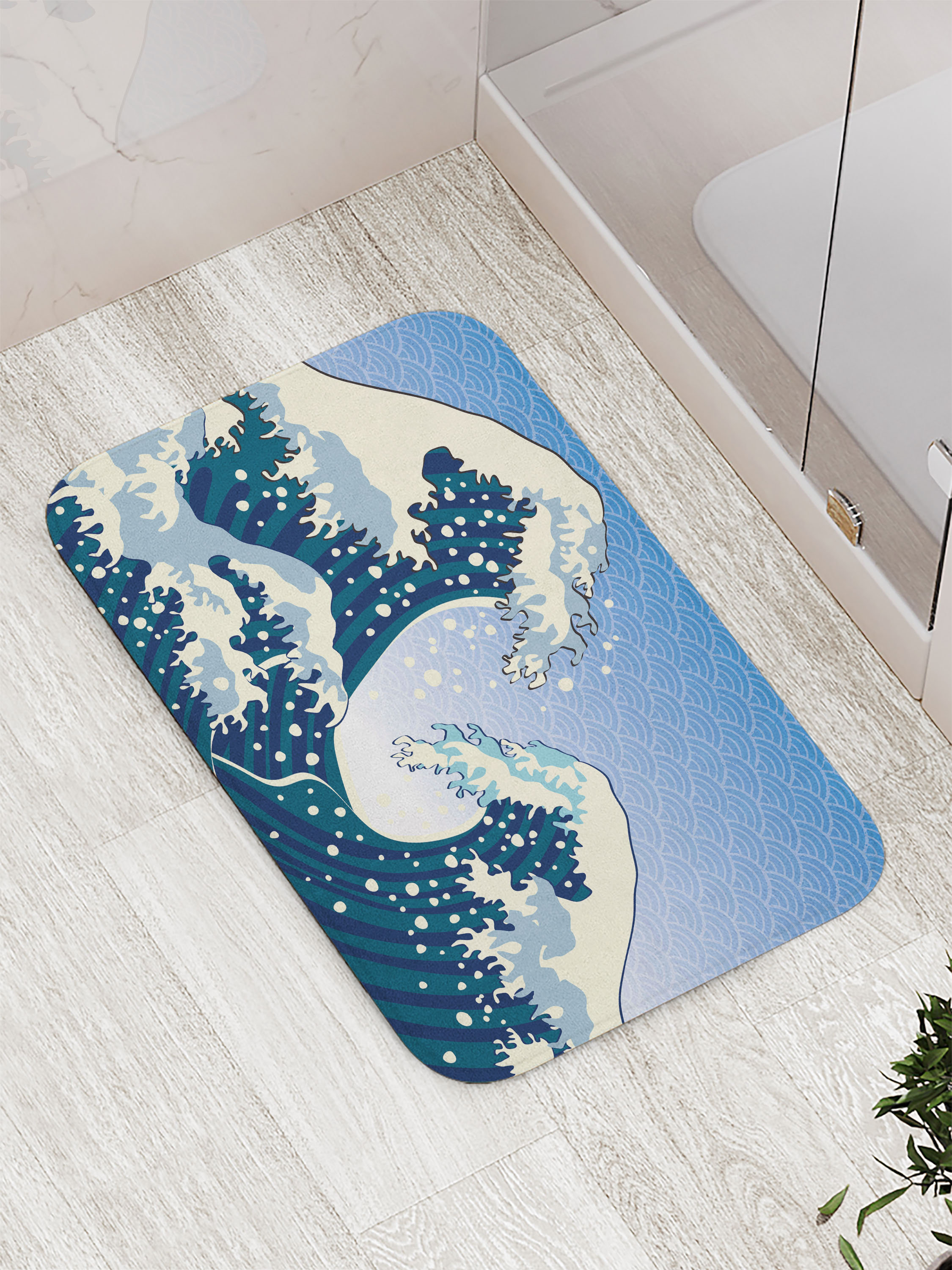 East Urban Home Bath Mat, Non Slip Backing, 30.2" x 20", Red Grey | Wayfair