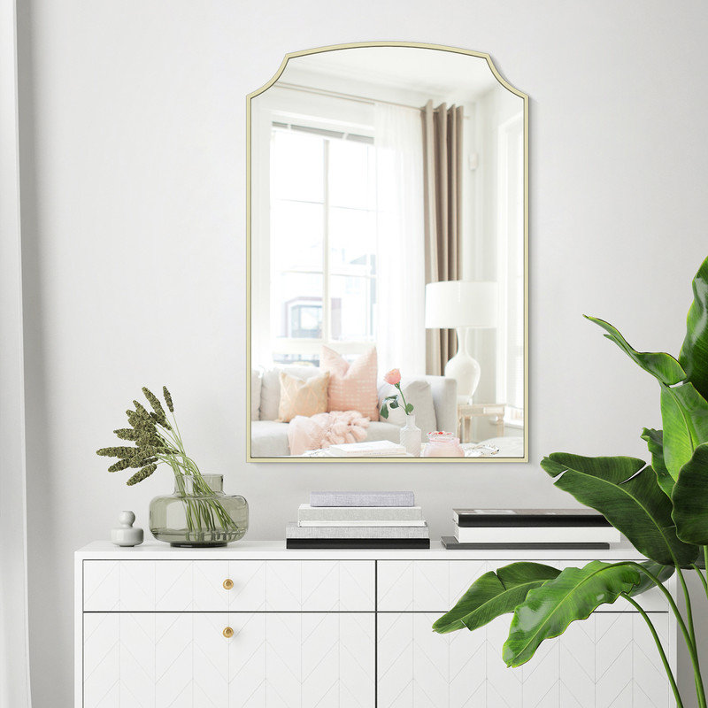 Mercer41 Fan-Shaped Wrought Iron Framed Decorative Mirror & Reviews ...