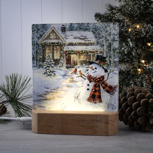 Glow Decor Cottage in the Snow Night Light | Wayfair