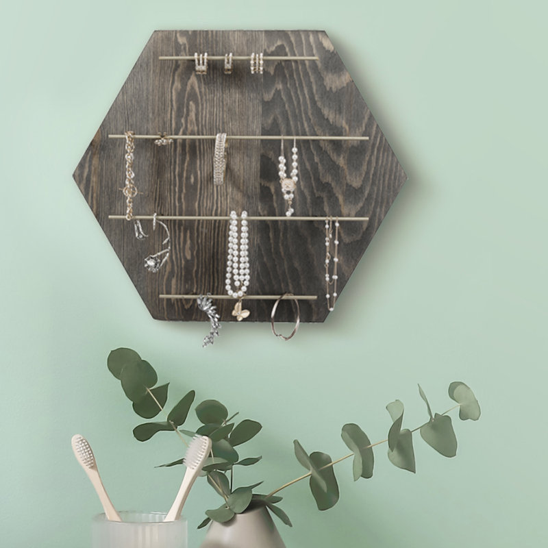 Millwood Pines Wood Wall Mounted Jewelry Box | Wayfair