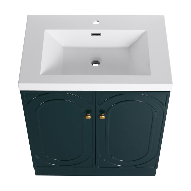Latitude Run® 30" Freestanding Bathroom Vanity with Resin Sink | Wayfair