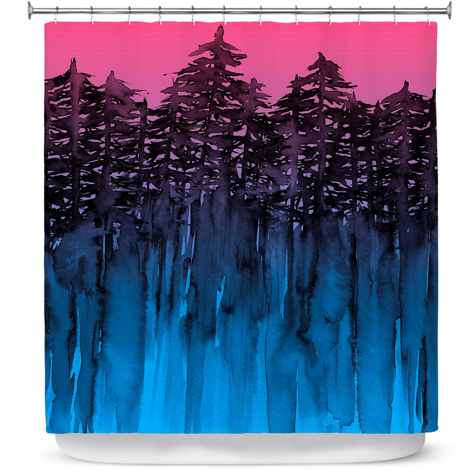Ebern Designs Rideau de douche simple forêt trees Celentano - Wayfair ...