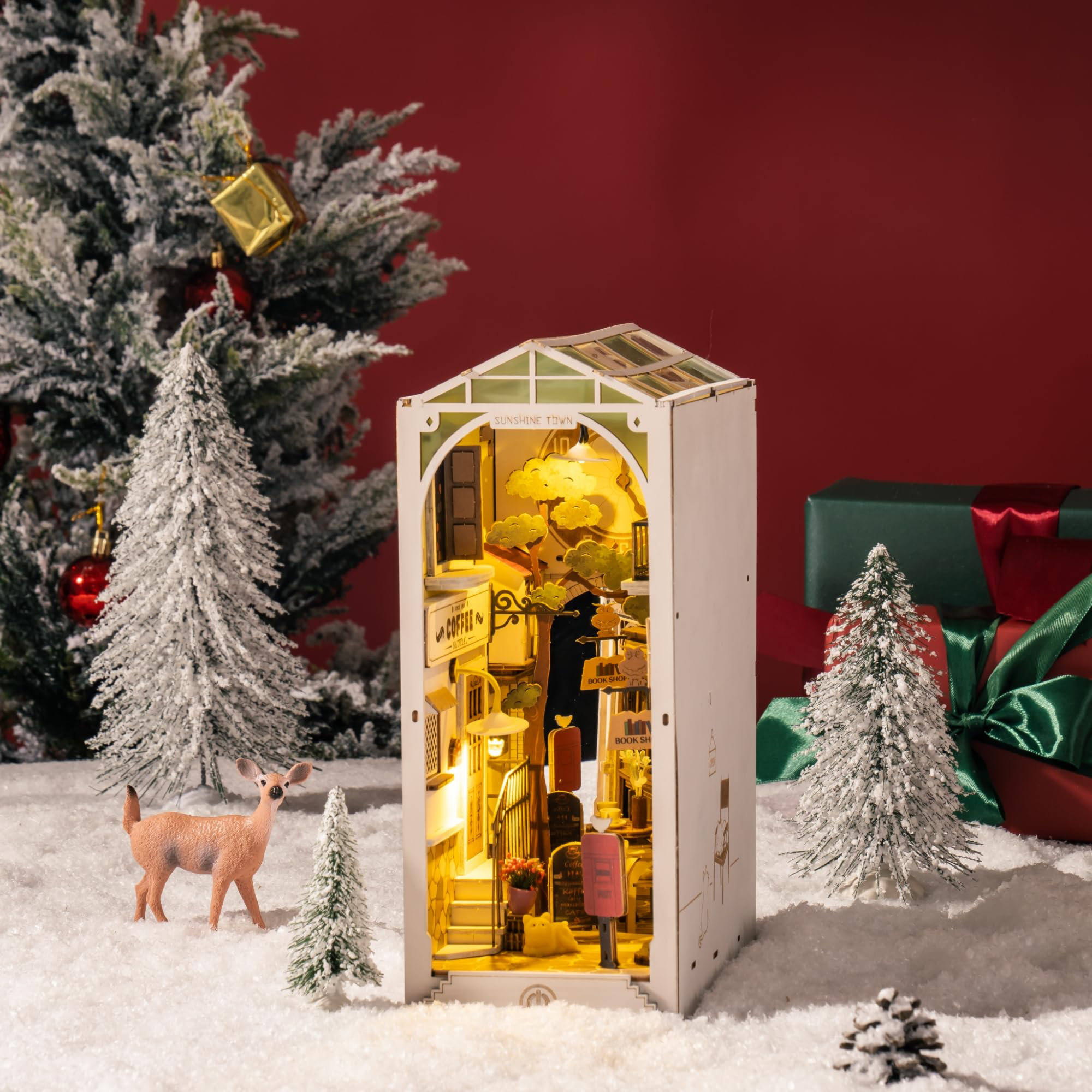 Lark Manor DIY Book Nook Kit Sunshine Town, DIY Miniature Booknook Kit ...