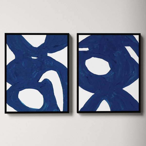 AllModern Goodall Blue Harmony Set Of 2 Framed On Paper 2 Pieces by ...