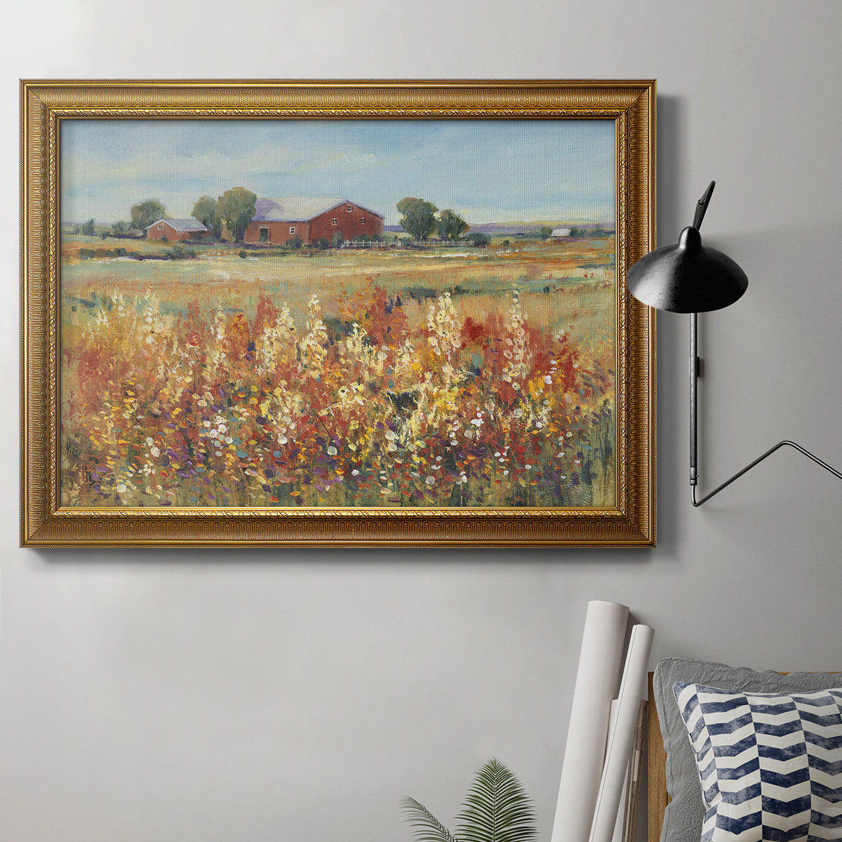 Rosalind Wheeler Country View II - Picture Frame Painting on Canvas ...