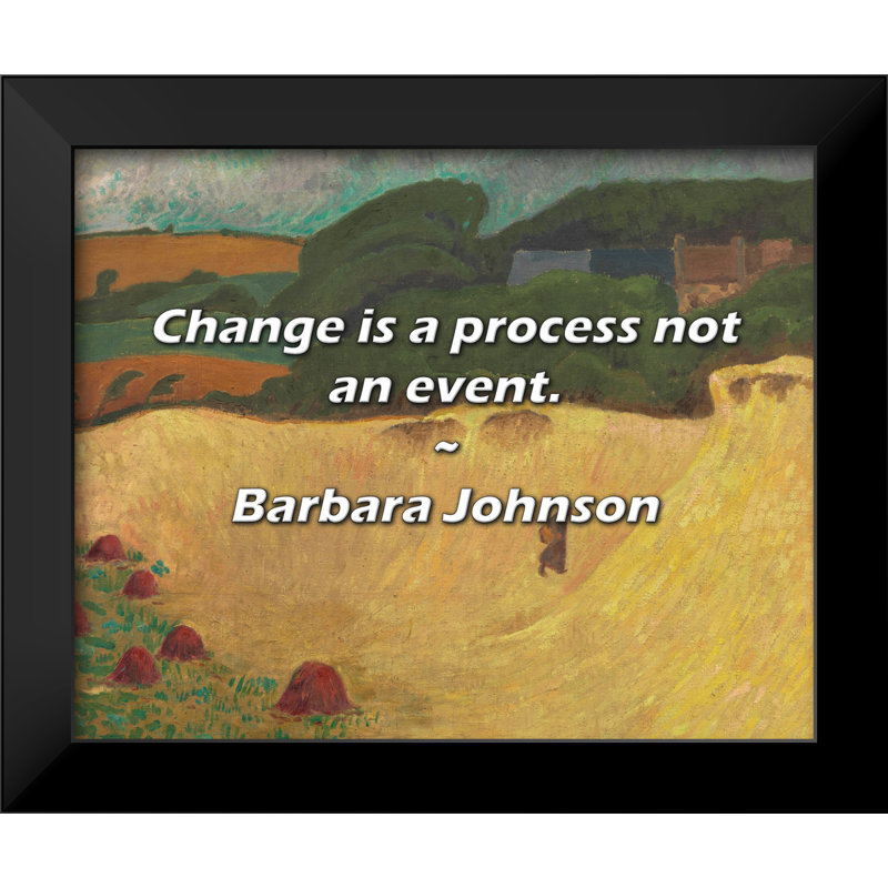 Trinx Barbara Johnson Quote: Change is a process not an event. | Wayfair