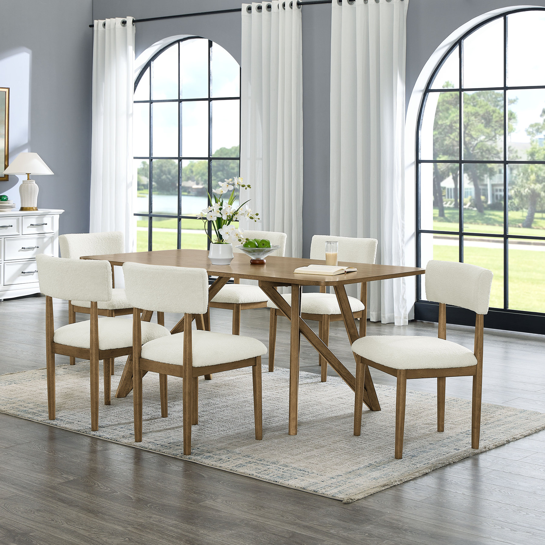 Latitude Run® 7pc Rectangular Dining Set Wayfair 1364