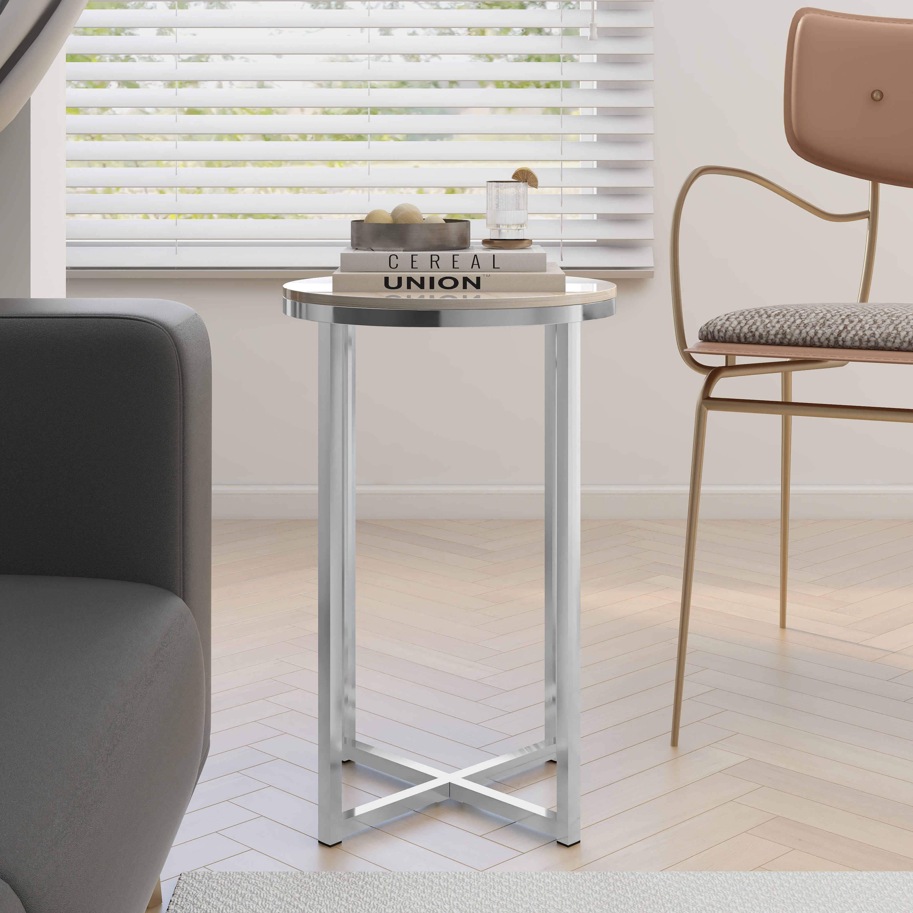 Mercer41 Solid Wood Cross Legs End Table | Wayfair