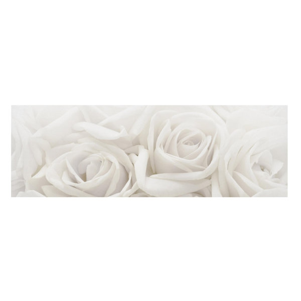 Mercer41 Leinwandbild Weiße Rosen | Wayfair.de