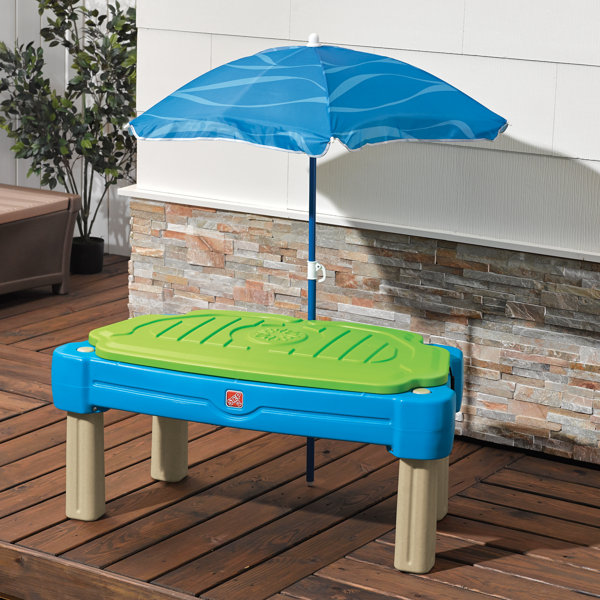 Step2 Cascading Cove Toddler Outdoor Water and Sand Table with Cover ...