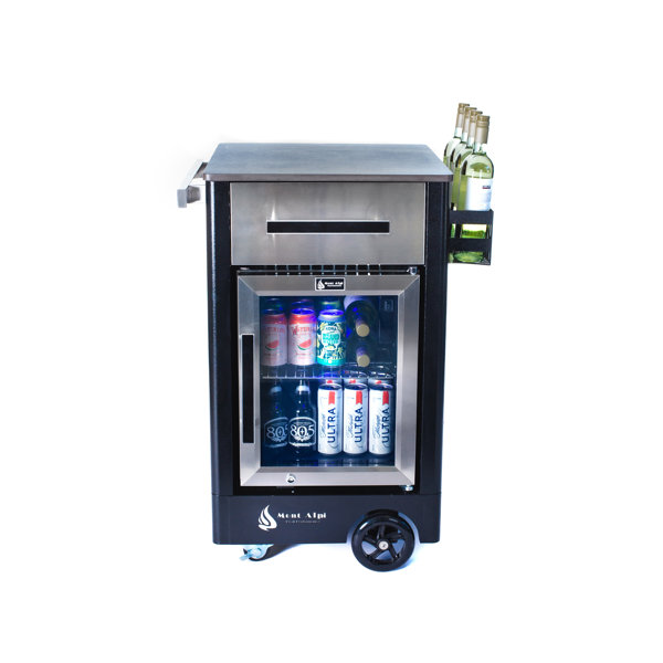 Mont Alpi MAPCM Outdoor Bar Patio Kitchen Island Table Mobile Barbecue ...