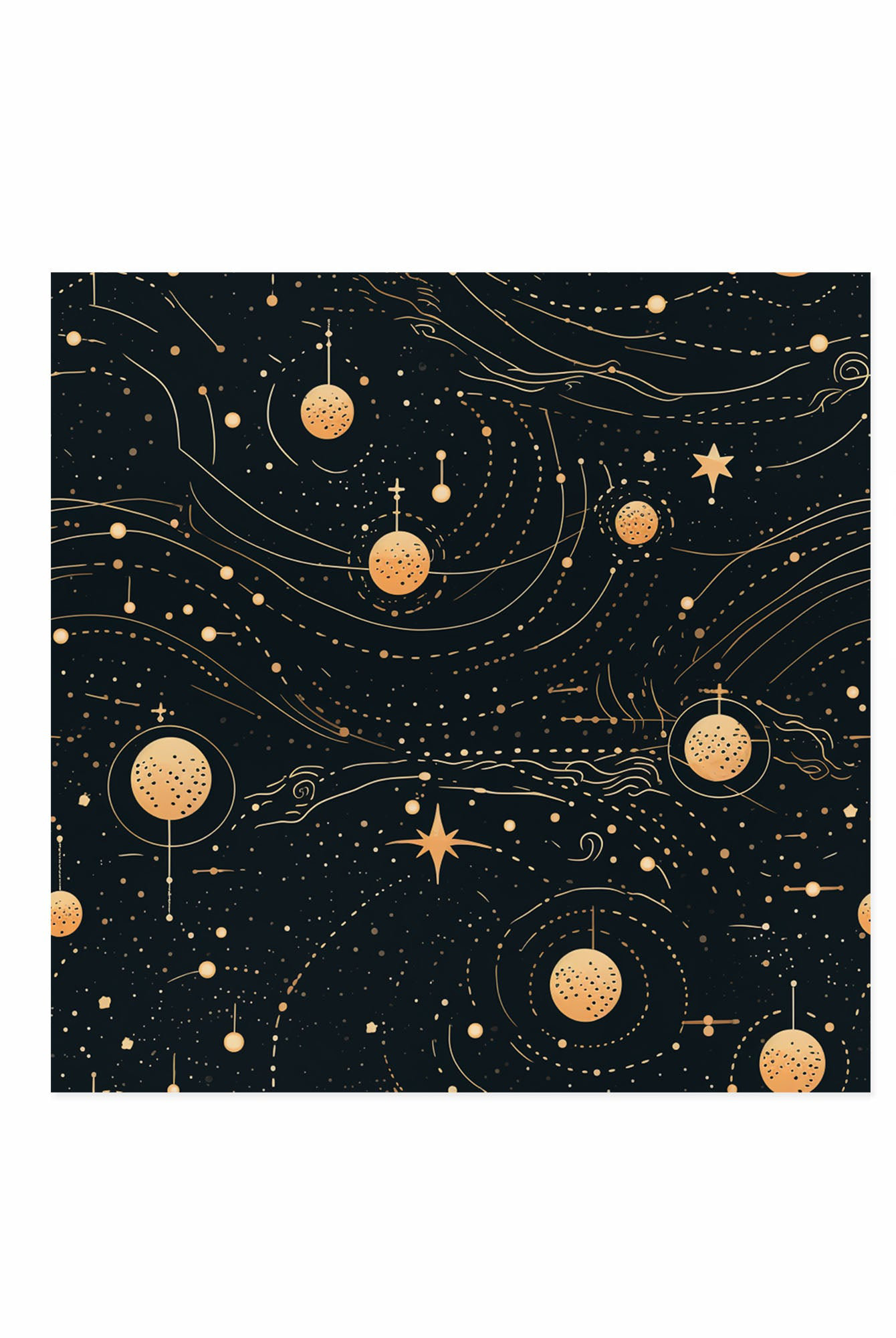 Winston Porter Astronomy and Space Stars Pattern XI Modern Unframed Art ...