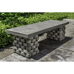 Cast Stone & Concrete Outdoor Benches You'll Love | Wayfair