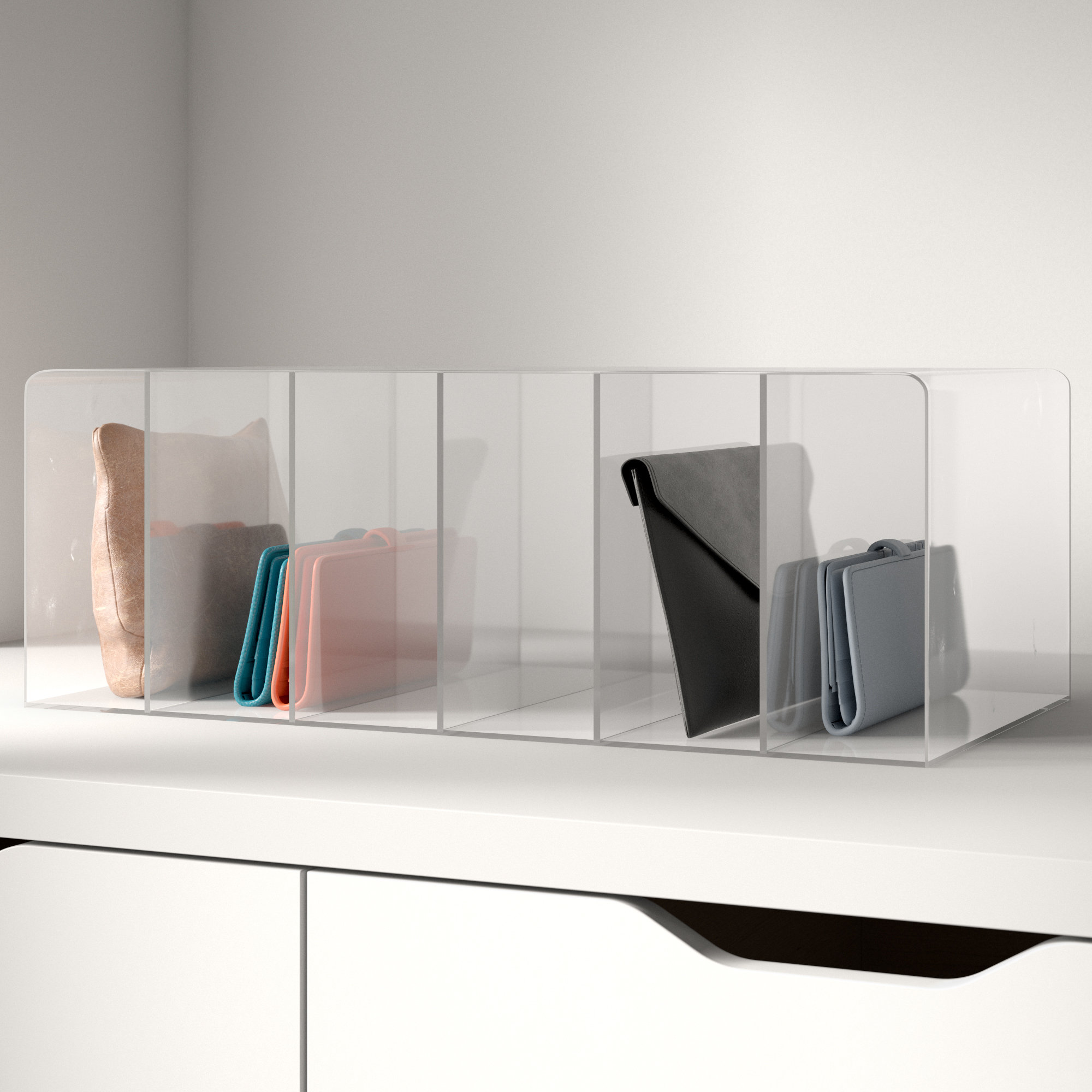 Rebrilliant Oleeta Deluxe Acrylic 6 Slot Hanging Organizer & Reviews ...