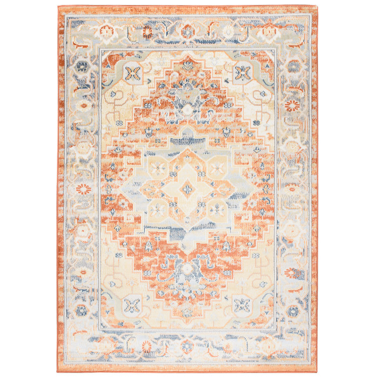 Latitude Vive Supernova Abstract Machine Woven Flatweave Grey/Orange ...