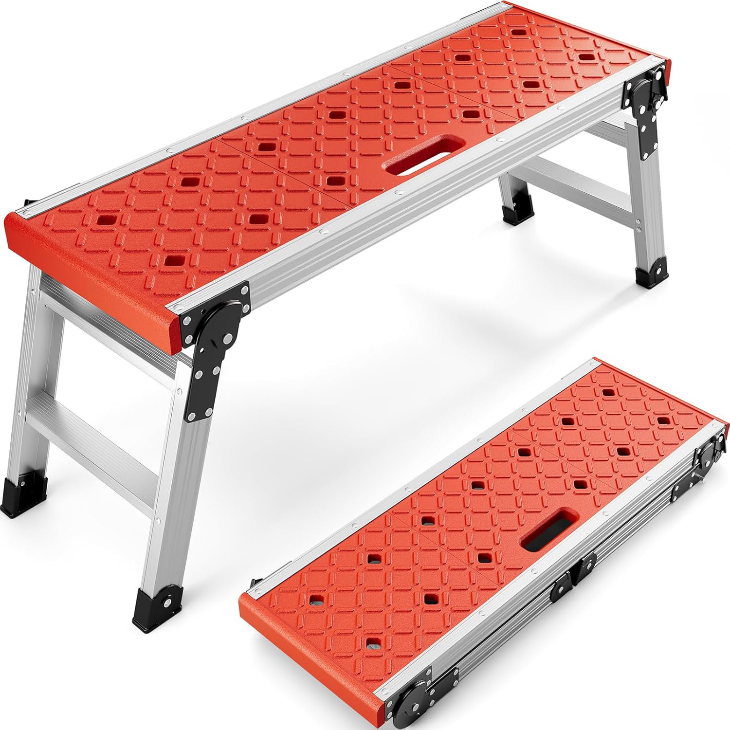 WFX Utility™ Heavy Duty Folding Work Ladder With Anti-Slip Feet And ...