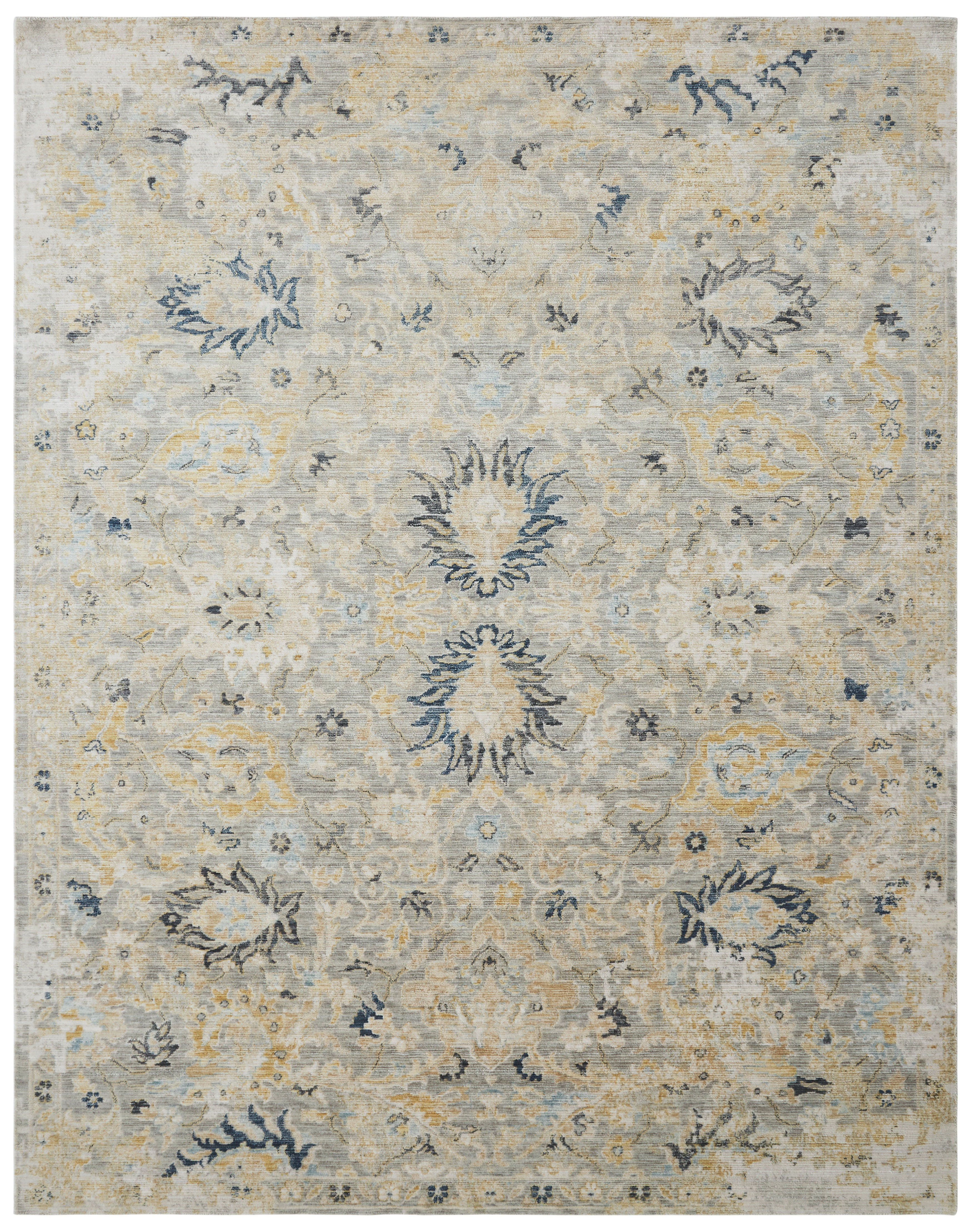 Madison Couture Rugs Traditional Ushak Grey / Gold Wool Rich Blend Area ...