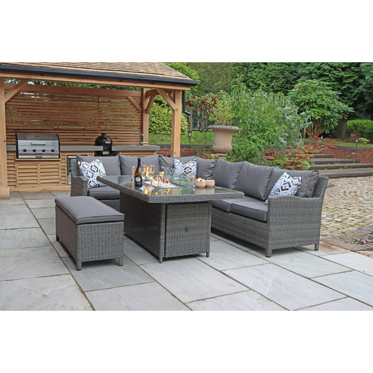 Rosalind Wheeler PARIS 7pc Deluxe Modular Corner Dining Set with ...