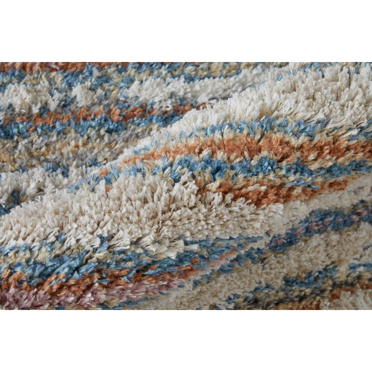 Foundry Select Caide Casual Stripes Polyester Area Rug | Wayfair