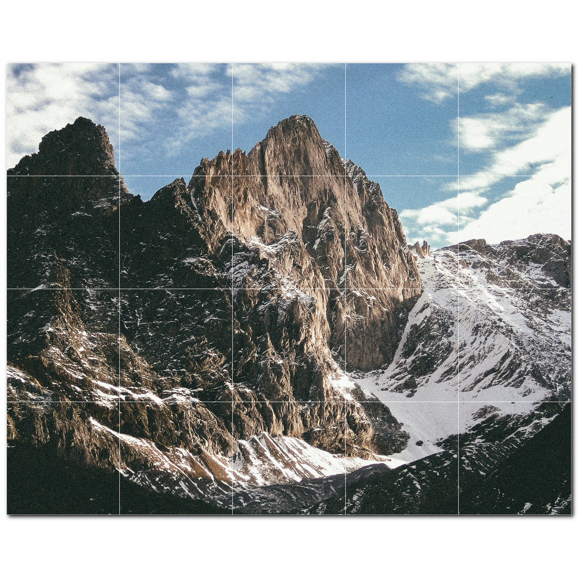 Picture-Tiles.com 60" x 48" Ceramic Mountains Photo Decorative Mural ...