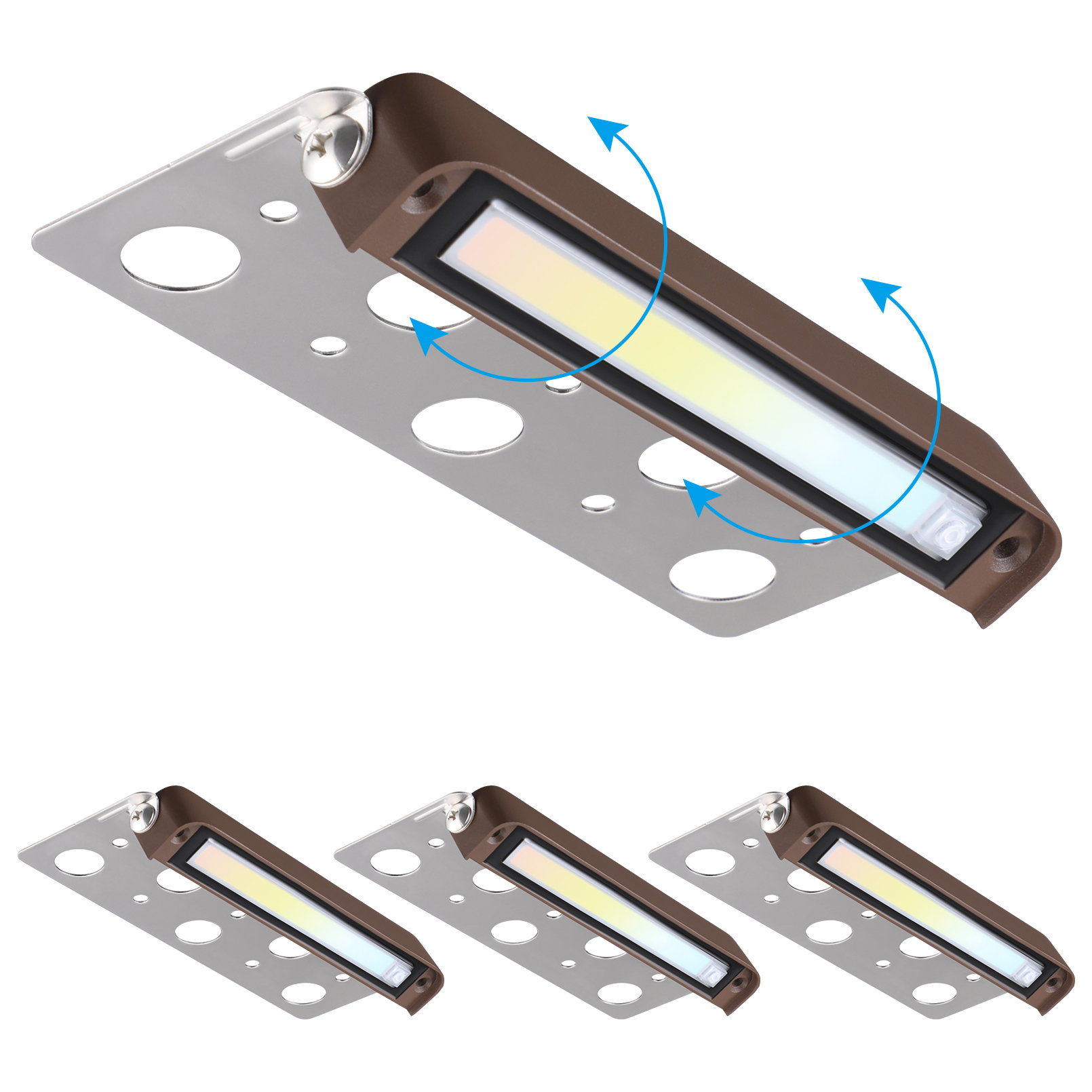 LEDVANS Brown Integrated LED Metal Step Light | Wayfair