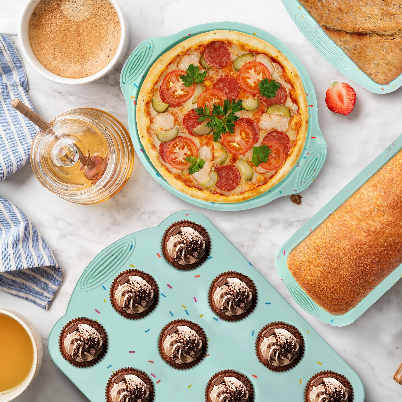 Bisiot 23 Piece Non-Stick Silicone Bakeware Set | Wayfair