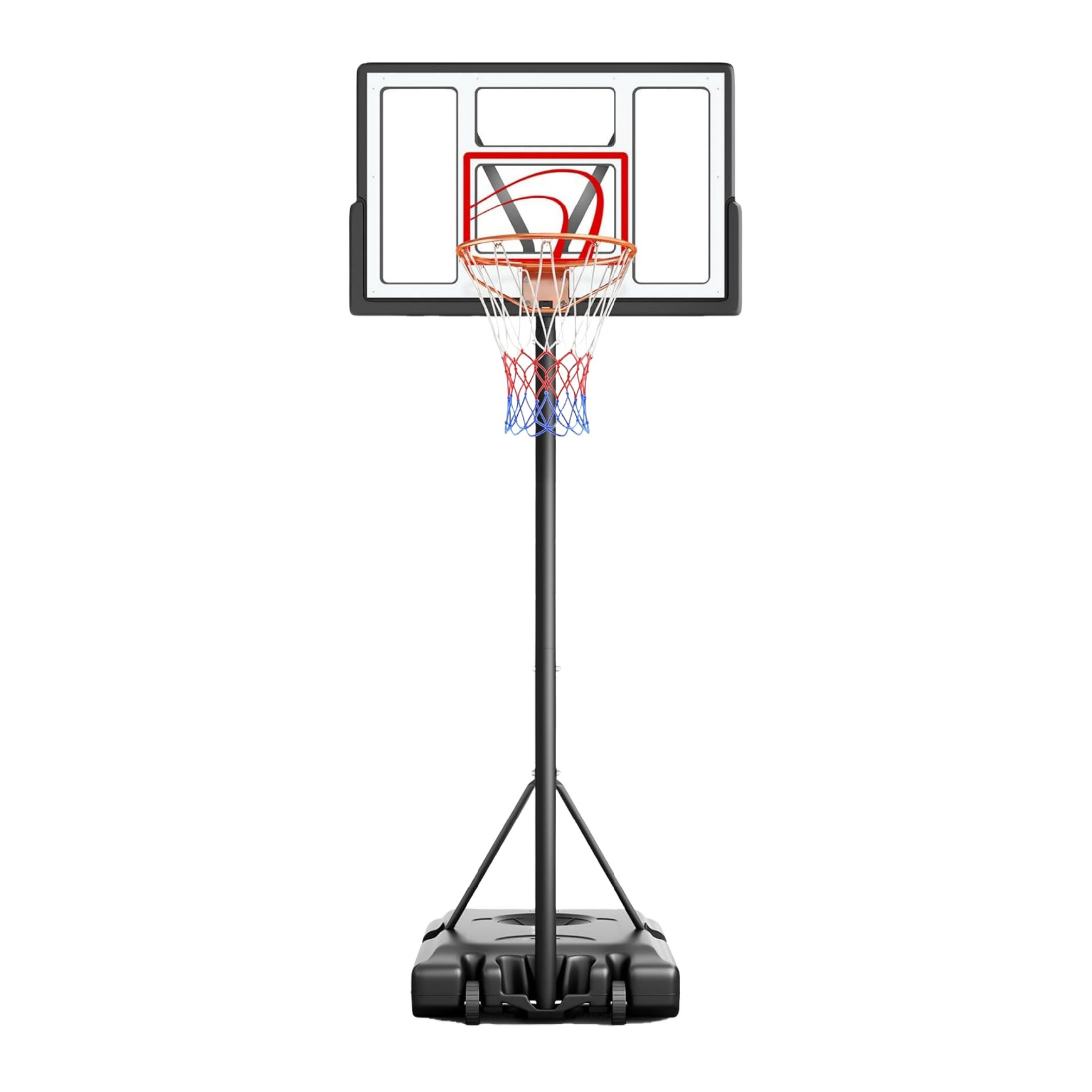 JETEHO Adjustable Basketball Hoop Outdoor 10FT, Basketball Portable ...