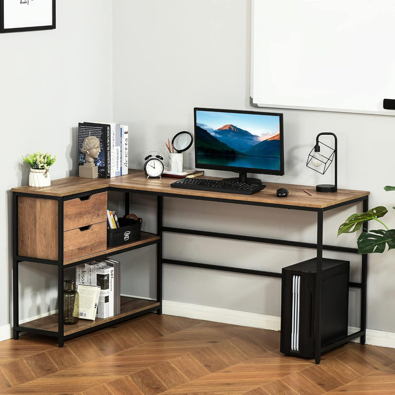 17 Stories L-Shaped Home Offie Computer Desk | Wayfair