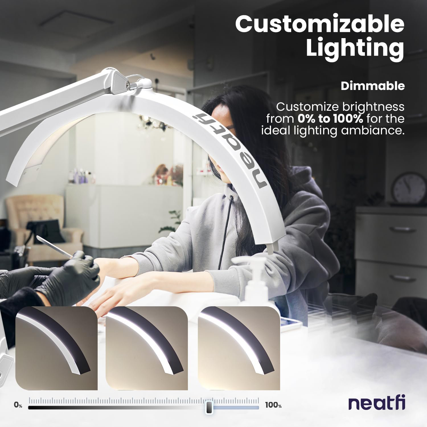 Belleze Led Esthetician Lamp: 2500 Lumens, 5 Lighting Modes For Nail ...