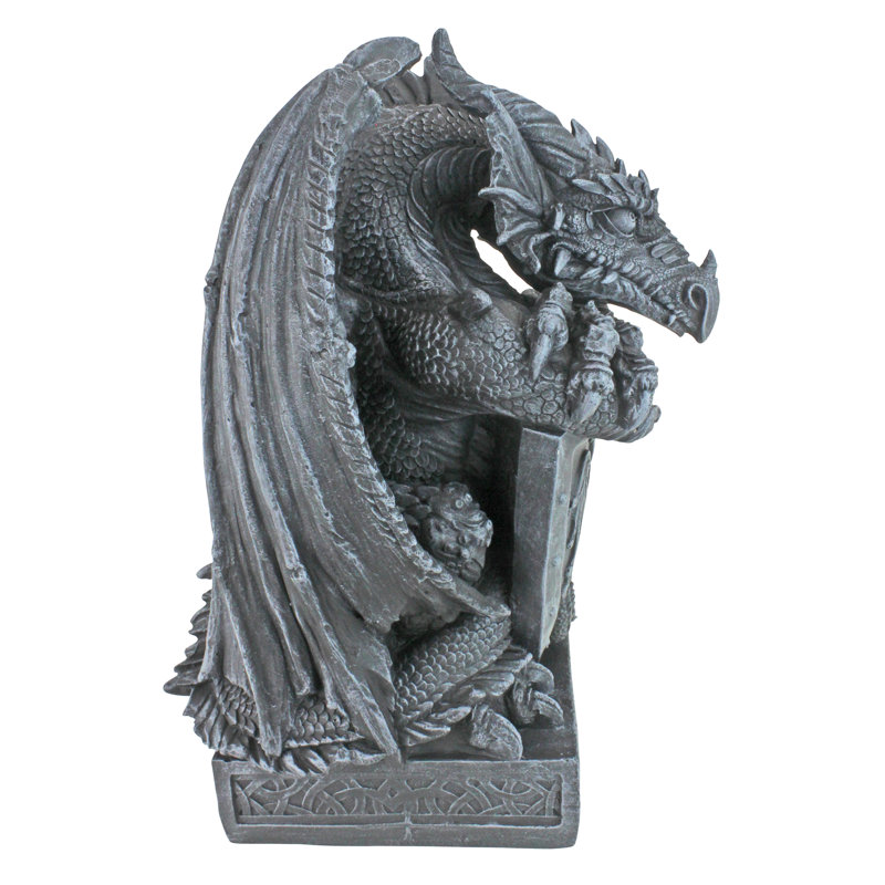 Design Toscano Arthurian Dragons Shield Statue & Reviews | Wayfair