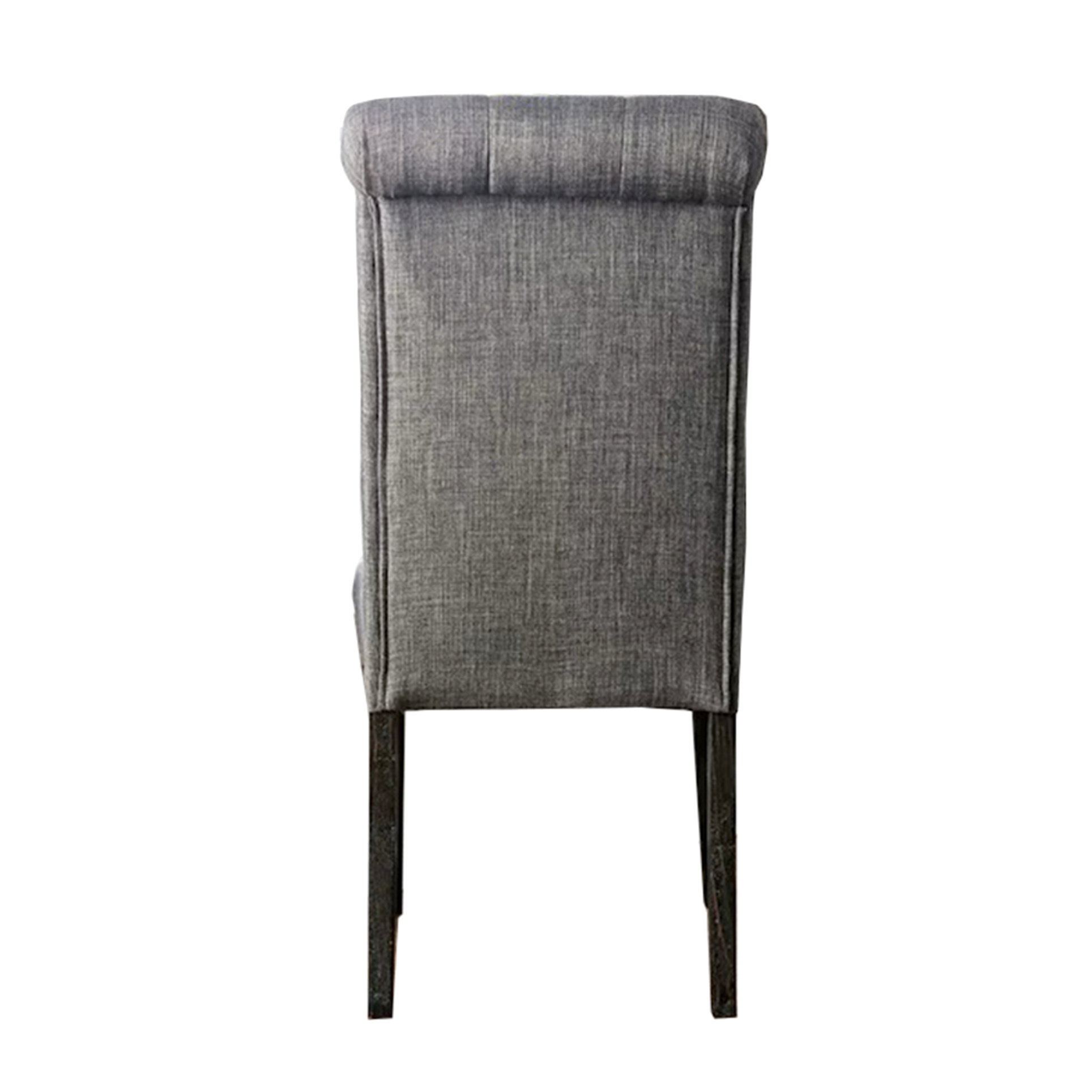 Red Barrel Studio® Two Padded Fabric Dining Chairs With Scroll - Back ...