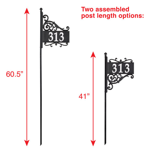 Whitehall Products Nite Bright Acanthus Reflective Lawn Address Sign ...