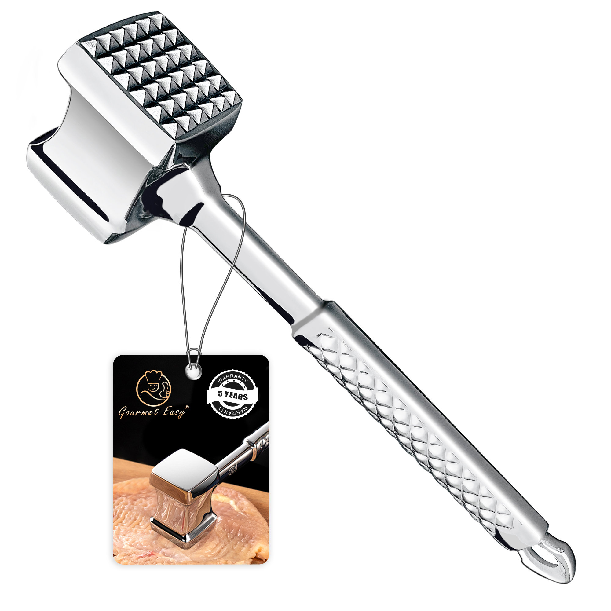 Gourmet Easy Stainless Steel Meat Tenderizer Hammer | Wayfair