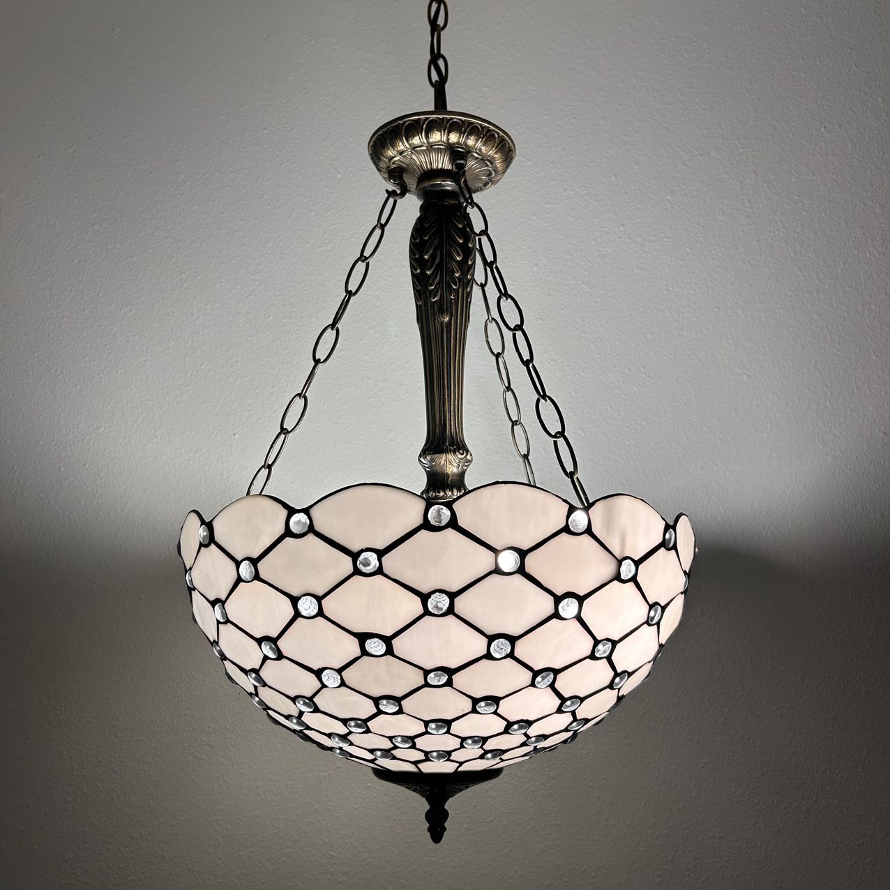 Fleur De Lis Living Spradley Tiffany Pendant Lights Ceiling Light White ...