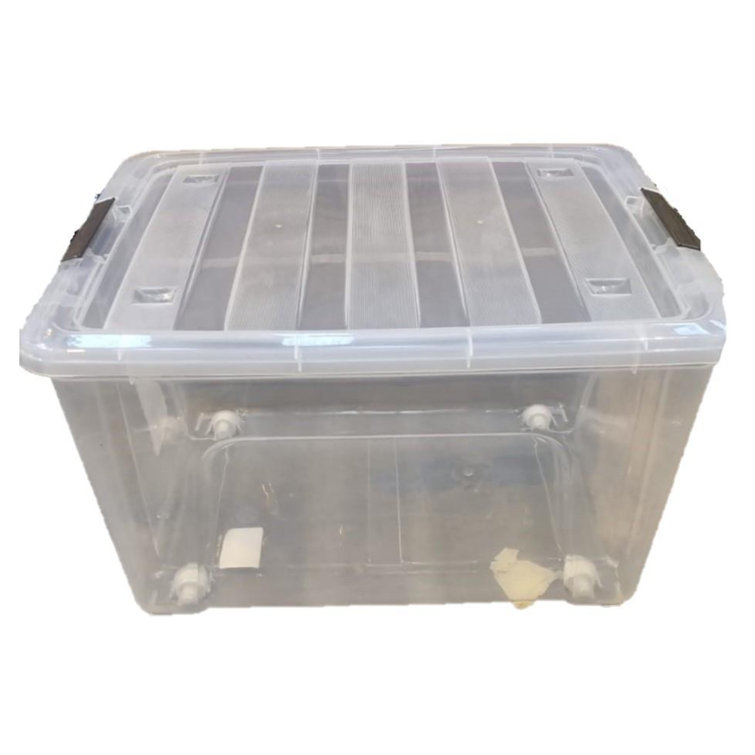 Rebrilliant Berning Storage Boxes with Lids and Wheels 45L Plastic ...