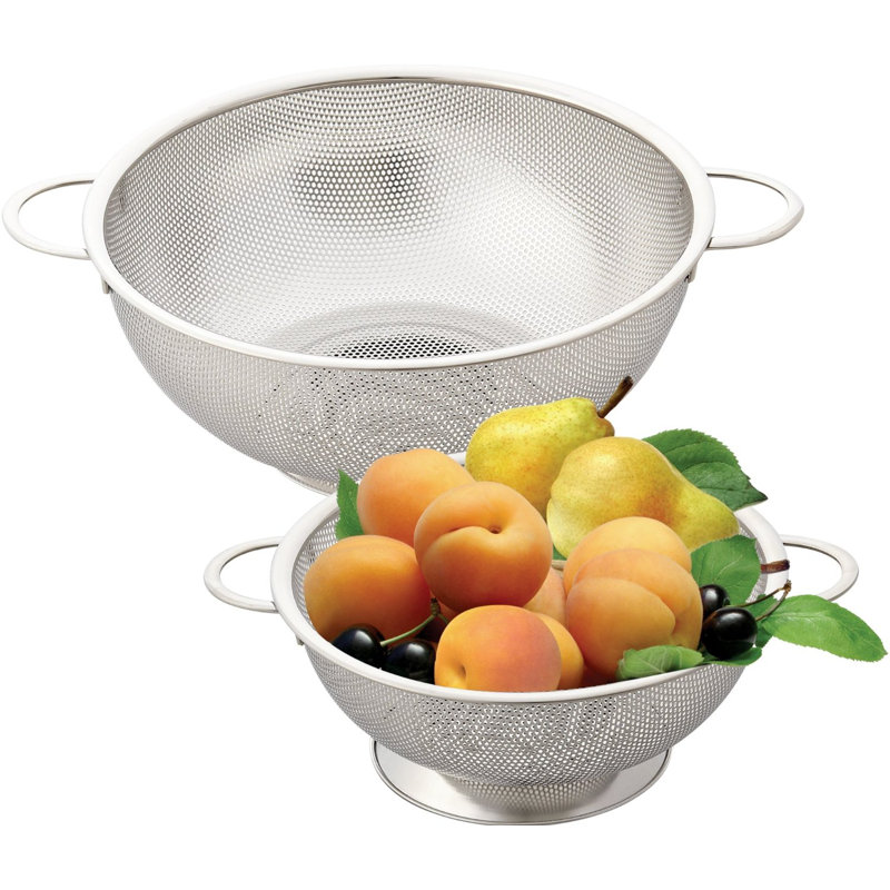Cook N Home 2 Piece Stainless Steel Colander Set & Reviews | Wayfair