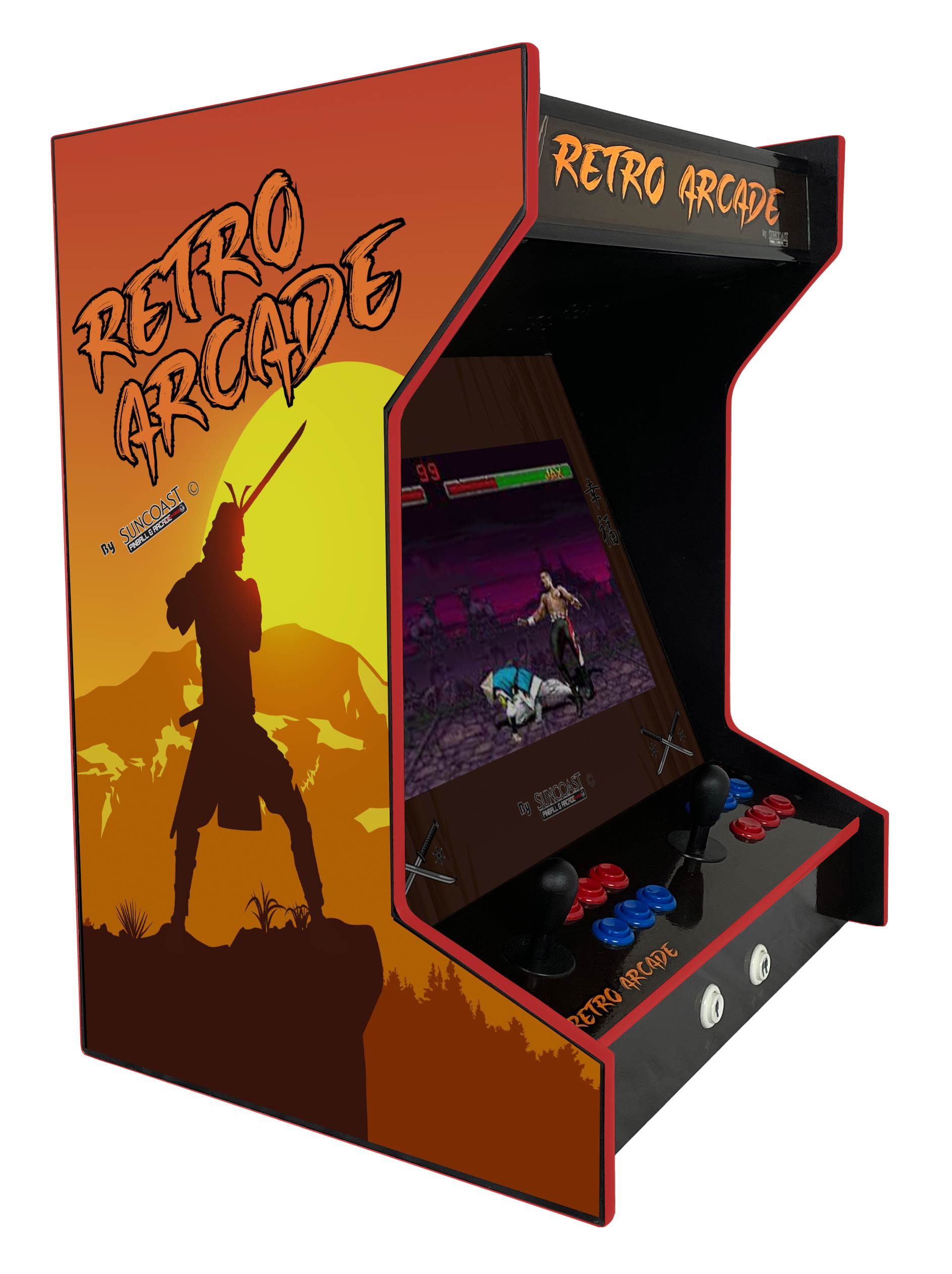 Suncoast Arcade Tabletop Side-by-Side Arcade Machine with 22" Monitor ...