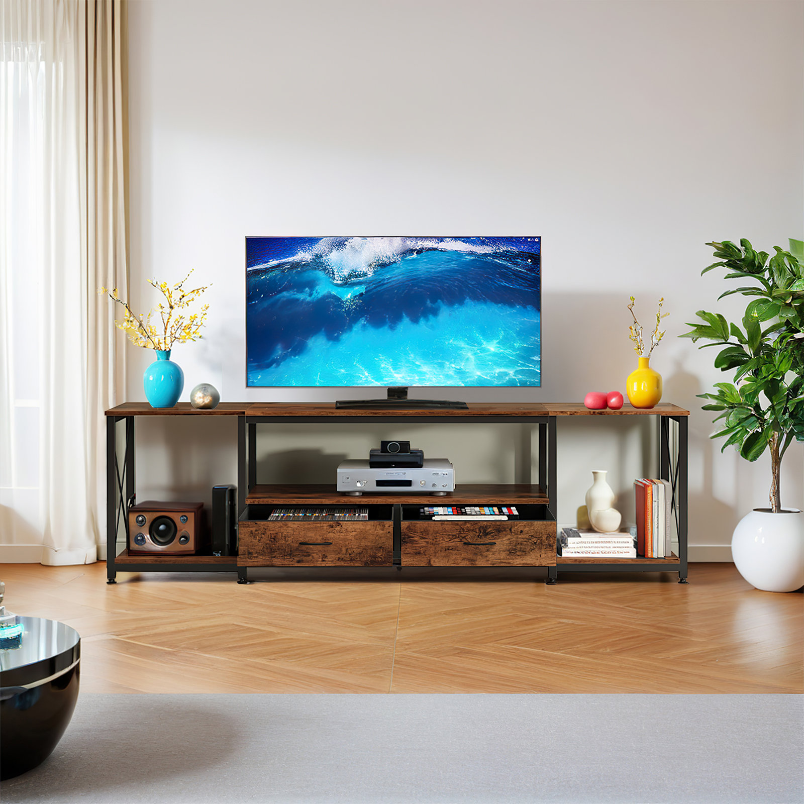 17 Stories Sumuka TV Stand for TVs up to 85" & Reviews | Wayfair