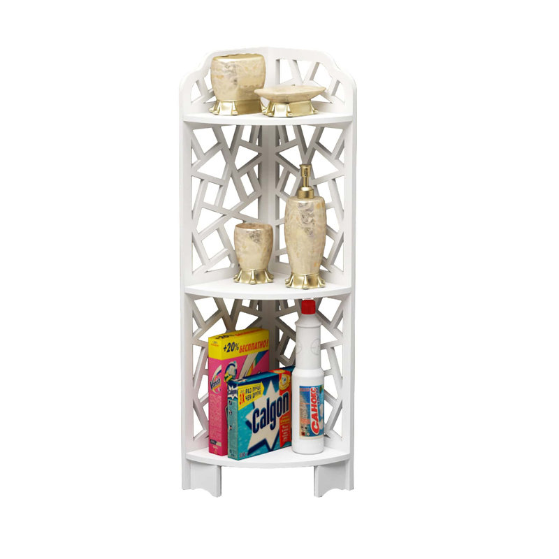 Winston Porter Bedie Multi-Tier Wood Plastic Bathroom Storage Corner ...
