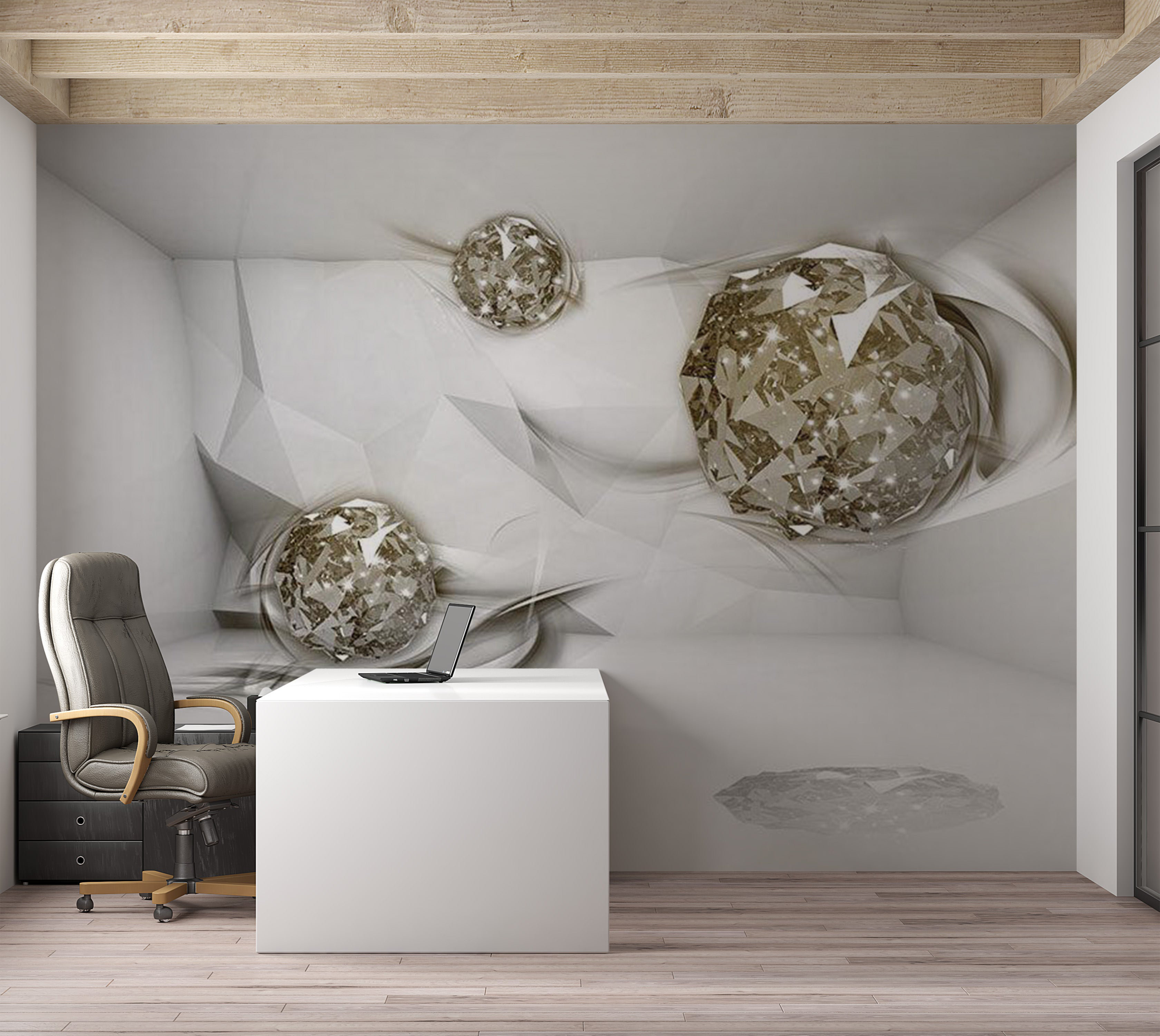 Everly Quinn Peel & Stick 3D Illusion Wall Mural - Abstract Diamonds ...