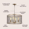 Williston Forge Kace 4 - Light Single Drum Pendant | Wayfair