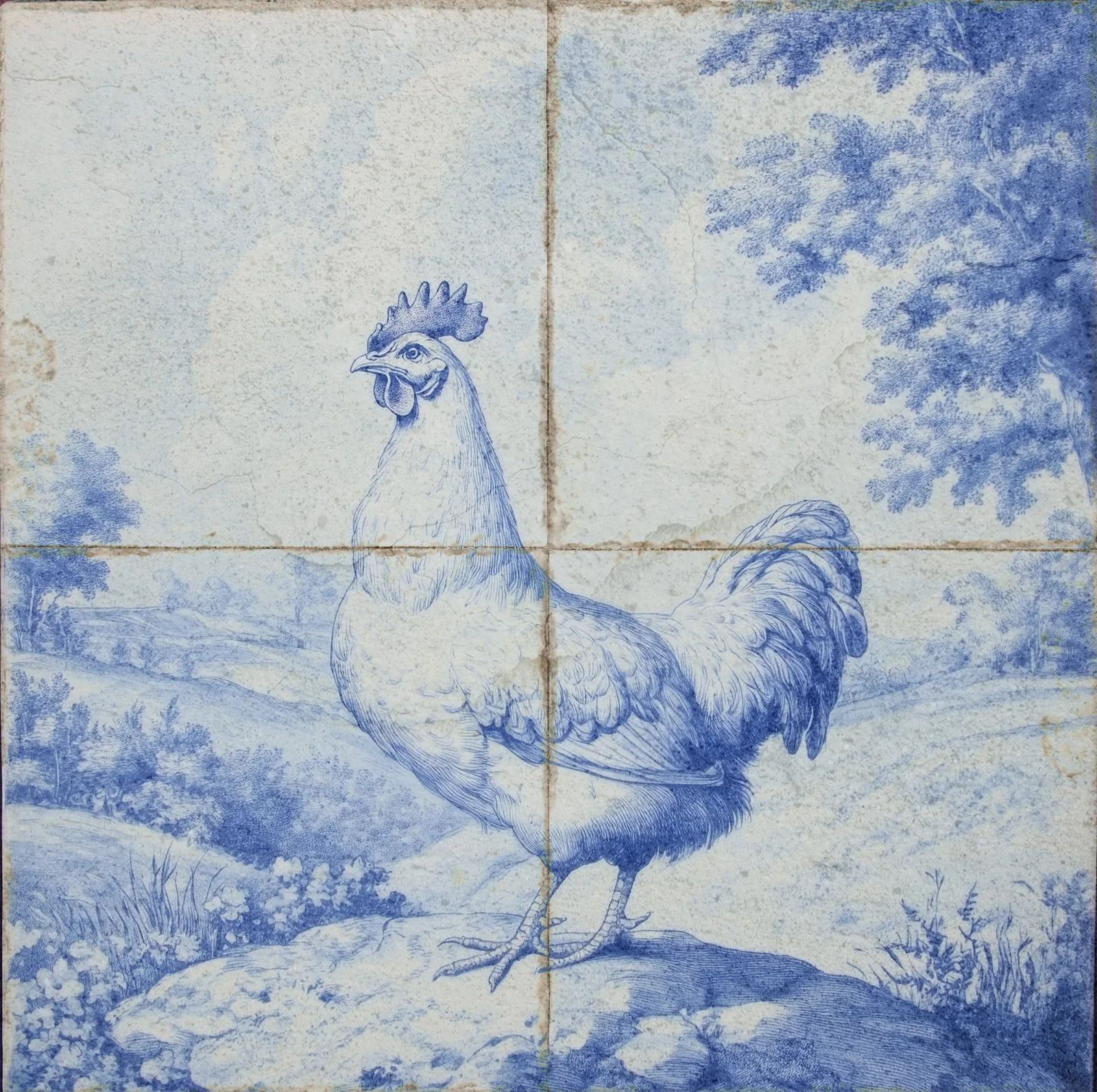 Mi Alma 8" X 8" Rooster Vinyl Peel And Stick Mosaic Tile (Set Of 24 ...