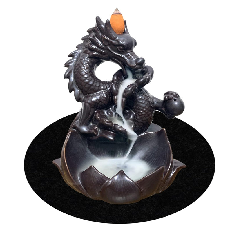 Trinx Dragon Backflow Incense Burner Waterfall Incense Holder | Wayfair