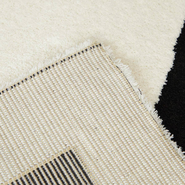 Ivy Bronx Houser Abstract Black Area Rug & Reviews | Wayfair