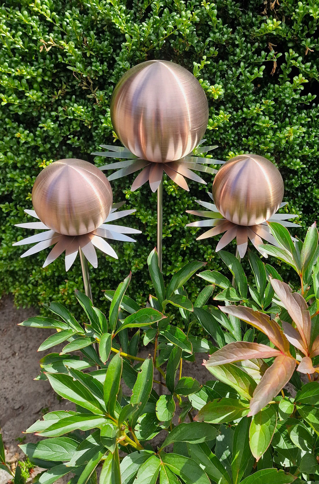 Garten Living Flower Magic Milano 3 Piece Gazing Ball Set | Wayfair.co.uk