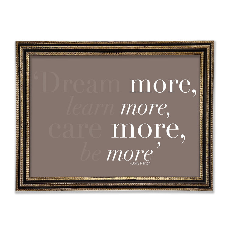 Happy Larry Dolly Parton Dream More Be More Pink - Print | Wayfair.co.uk