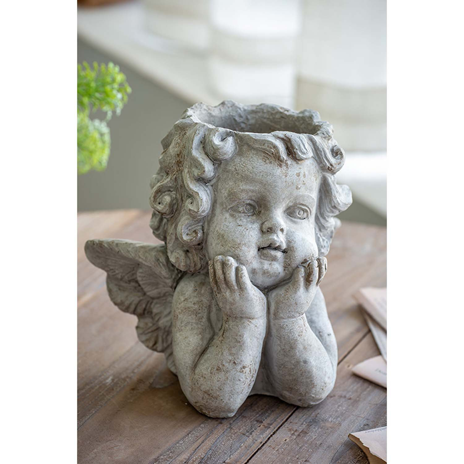 Astoria Grand Gunderson Cement Statue Planter And Reviews Wayfair