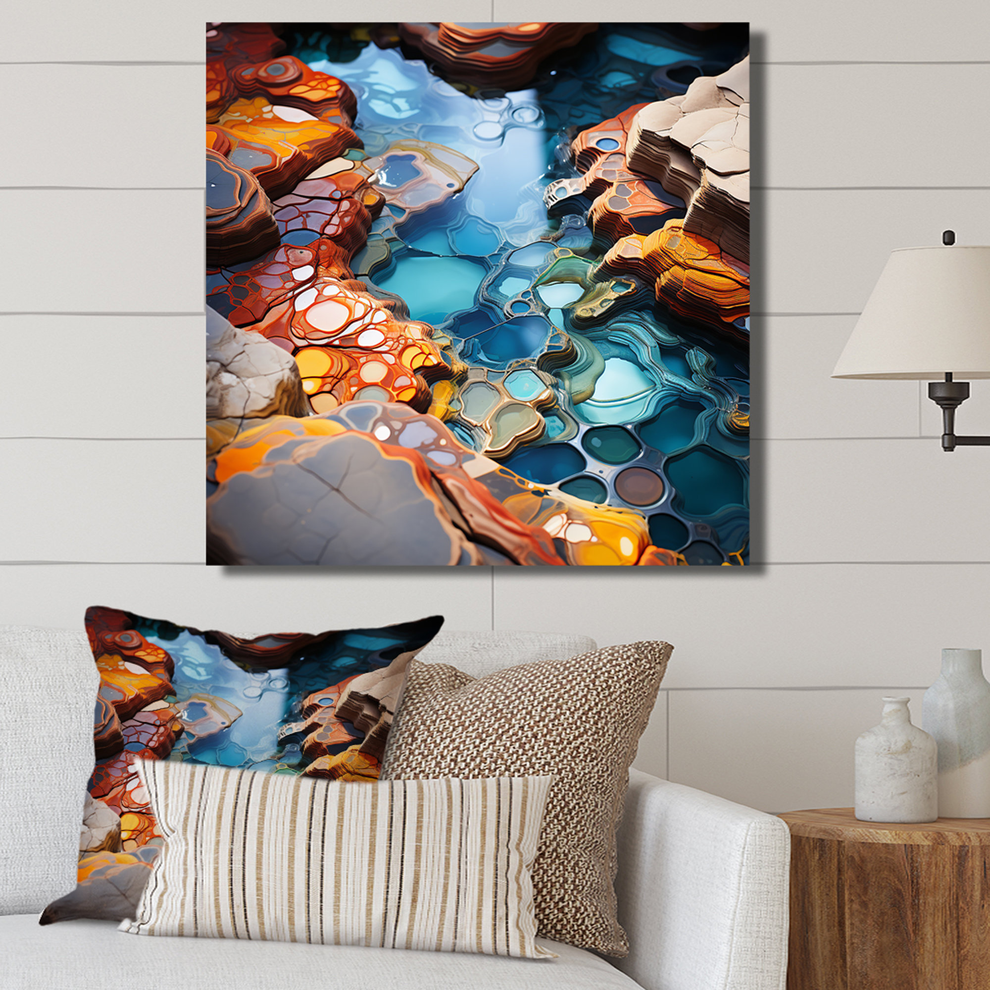 Wrought Studio Intertwine Water Fusion - Lakes & Rivers Canvas Art ...